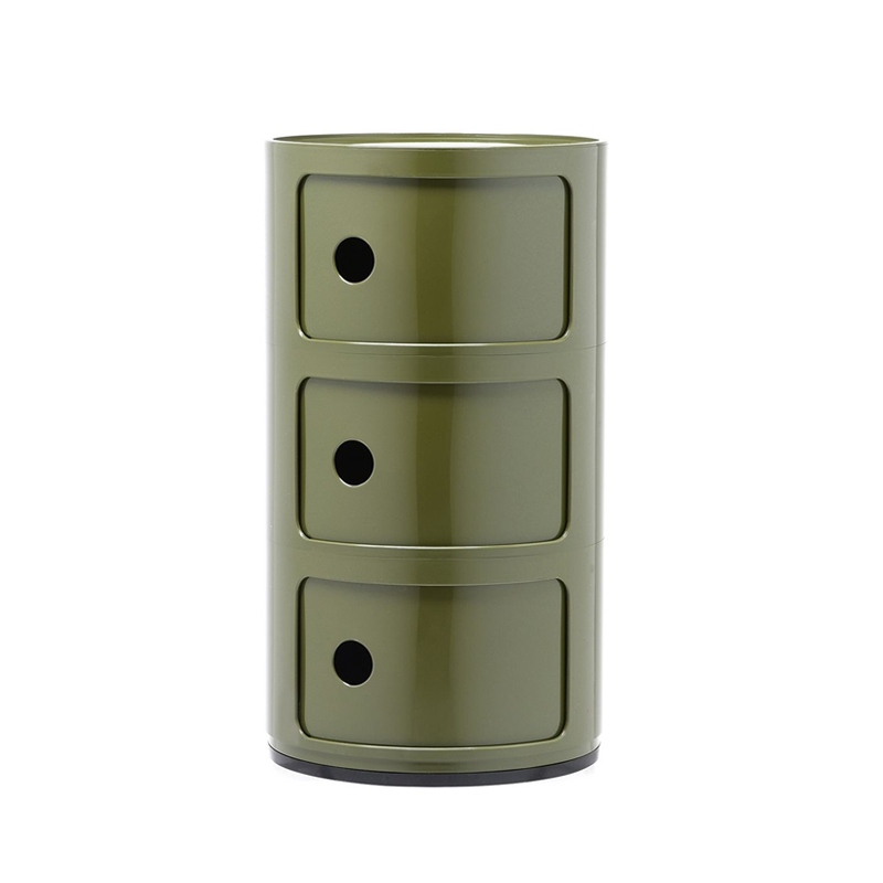 Meuble de rangement COMPONIBILI 3 tiroirs Vert KARTELL | SILVERA
