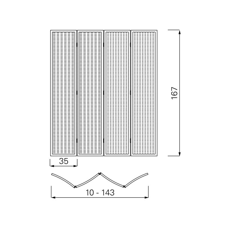 Objet décoratif Paravent FOLDING SCREEN 1930 Rouge CLASSICON | SILVERA