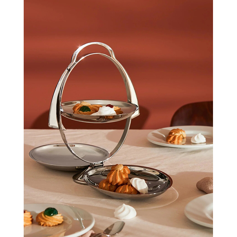Plateau, plat Plateau pliable ANNA GONG Inox ALESSI | SILVERA