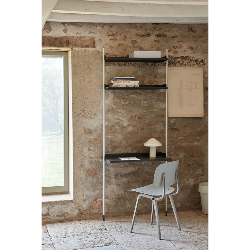 Desk PIER SYSTEM 11 Black/ aluminium HAY | SILVERA