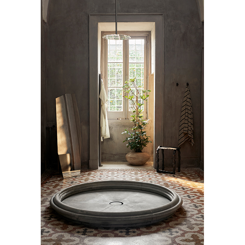 Mirror SHARD mirror on black stand FERM LIVING | SILVERA