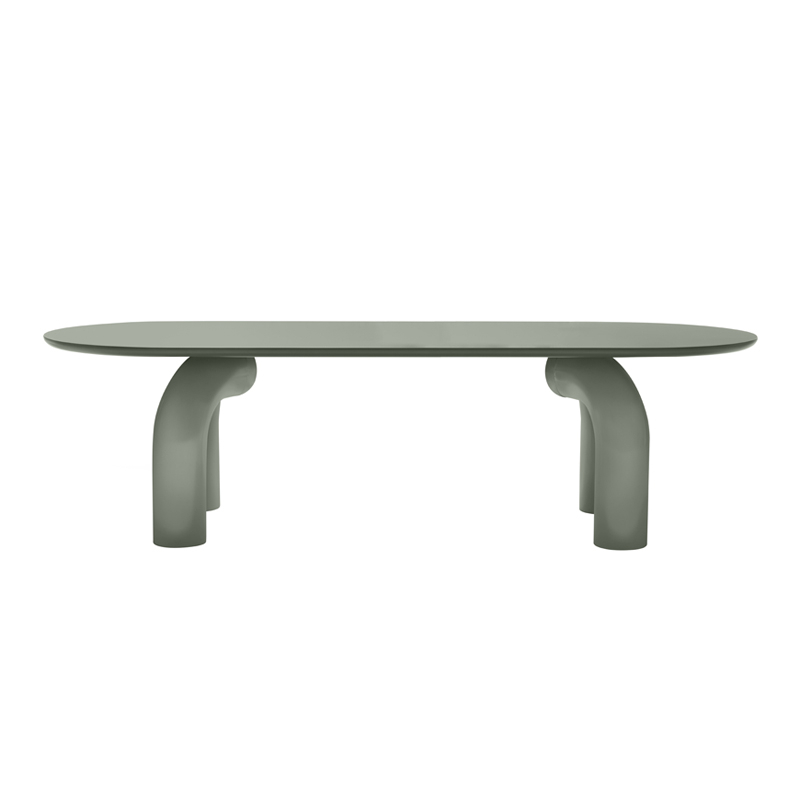 Table ELEPHANTE Rectangulaire Gris ciment laqué mat MOGG | SILVERA