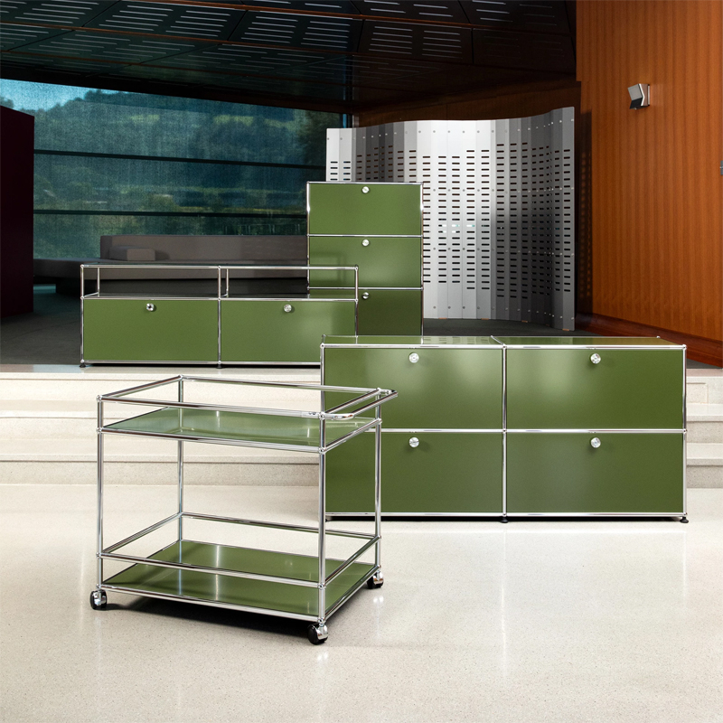 Meuble de rangement USM HALLER O2 Vert olive USM HALLER | SILVERA