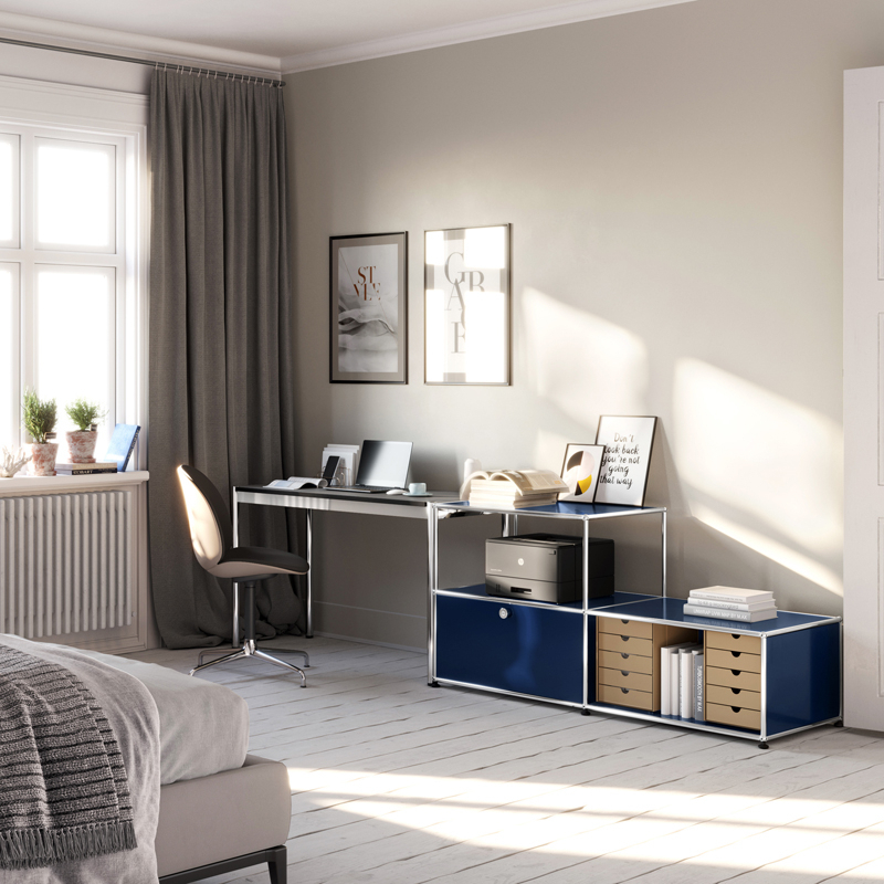 Bureau USM HALLER L 175 Stratifié gris perle USM HALLER | SILVERA