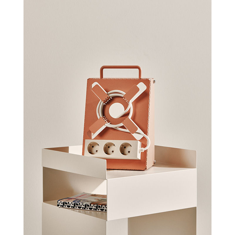 Petit rangement Porte-câble POWER Vieux Rose PEDESTAL | SILVERA